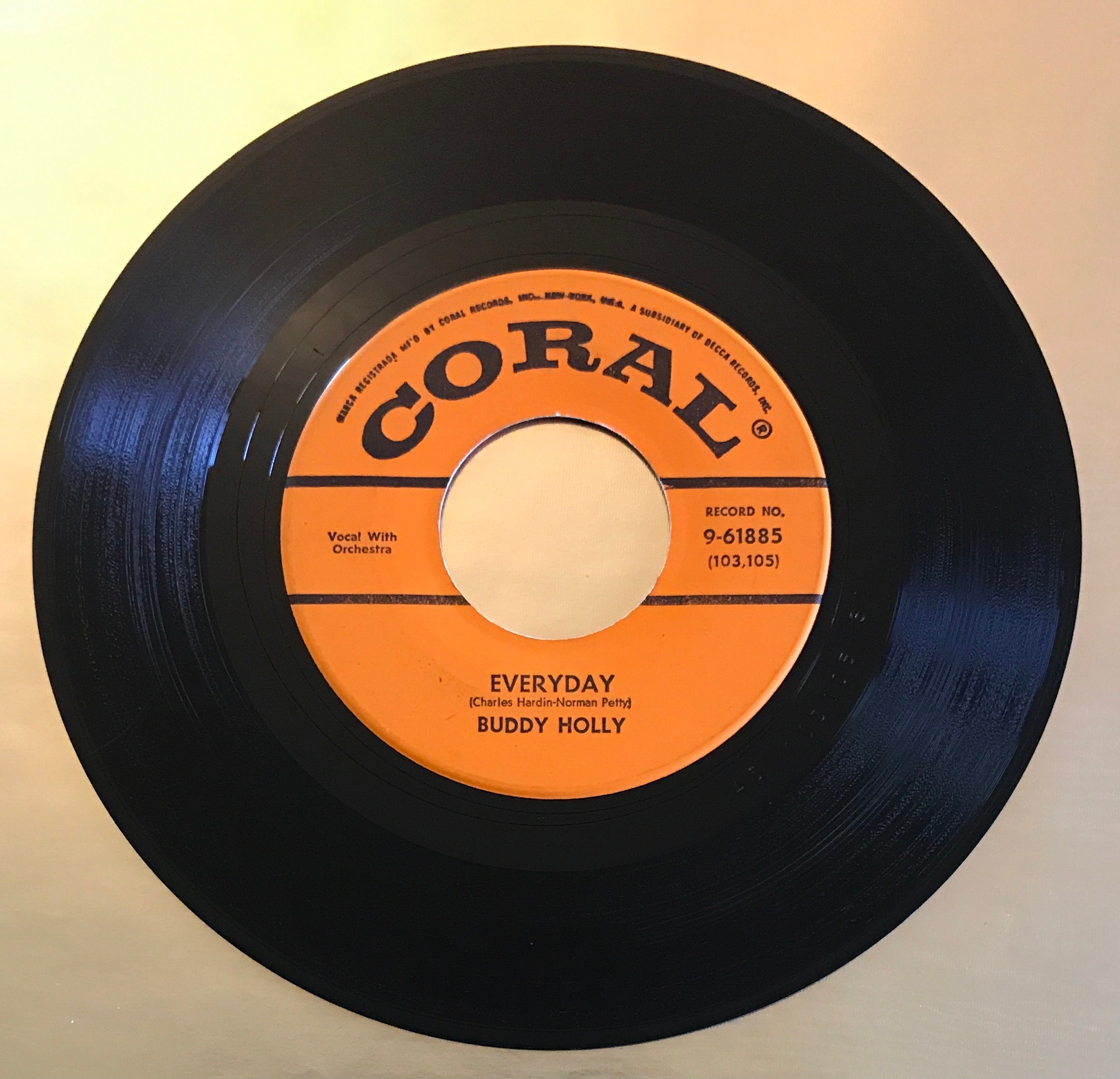 Buddy Holly, Everyday Peggy Sue, 1957 Coral 45rpm Vinyl Record NM M ...