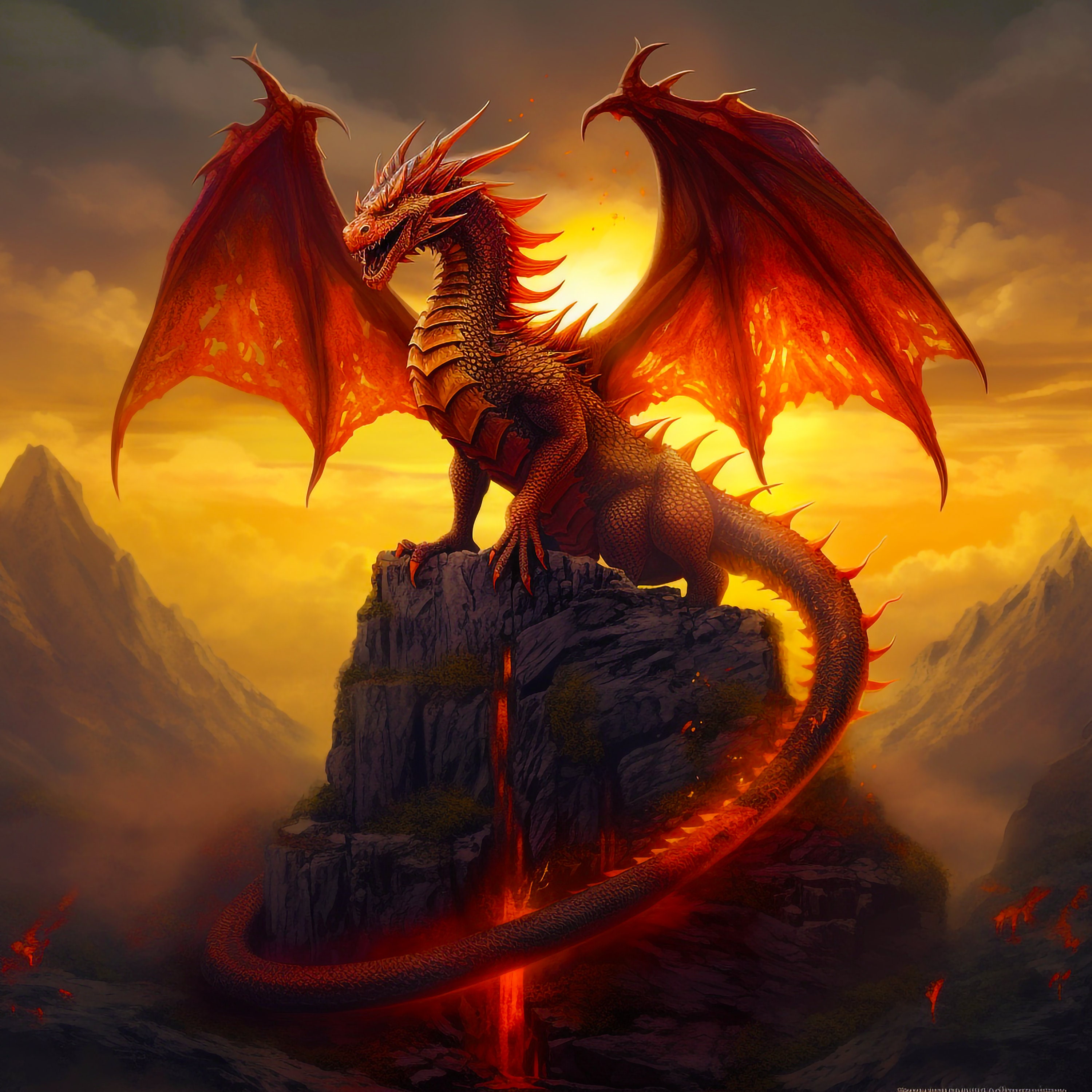 Cross Stitch Fantasy Red Dragon 1 PDF Counted Cross Stitch Dragon ...