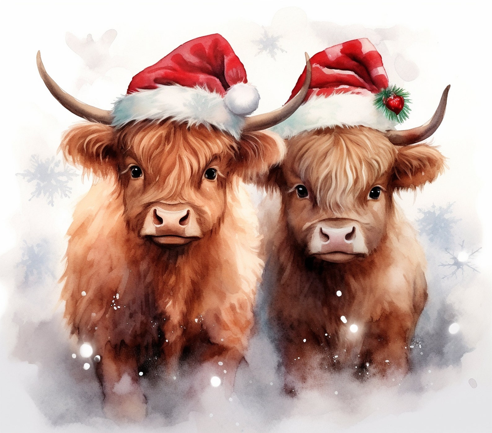 Cross Stitch Christmas Highland Cow 8 PDF Counted Cross Stitch Pattern ...