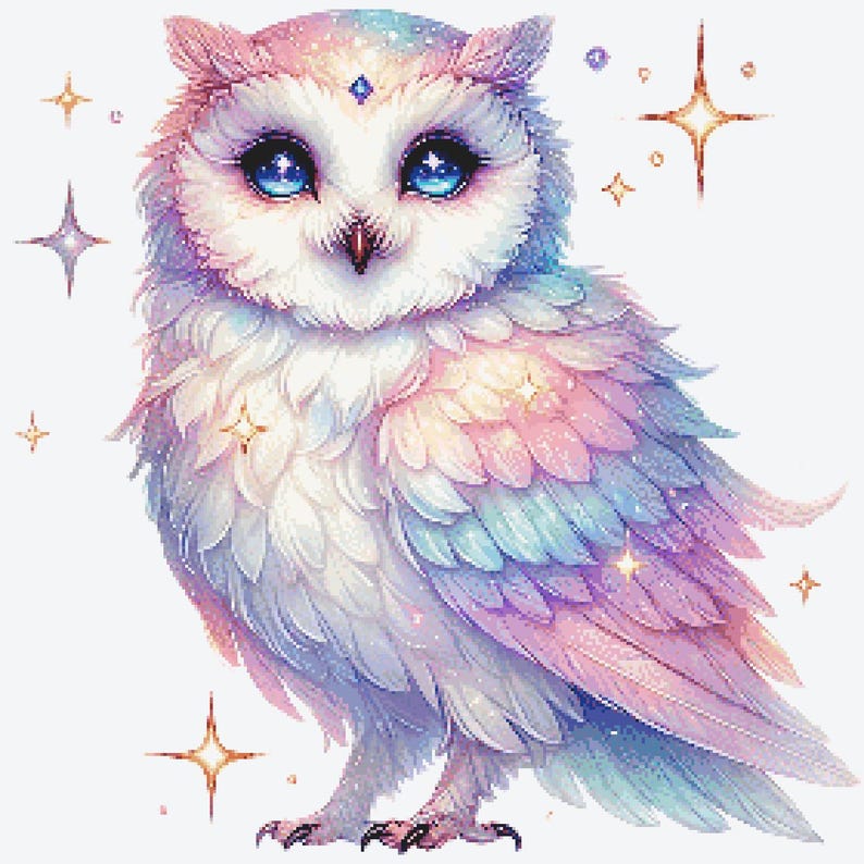 Fancy Owl 15 Cross Stitch Pattern, Room Decor (PDF Pattern) - Etsy