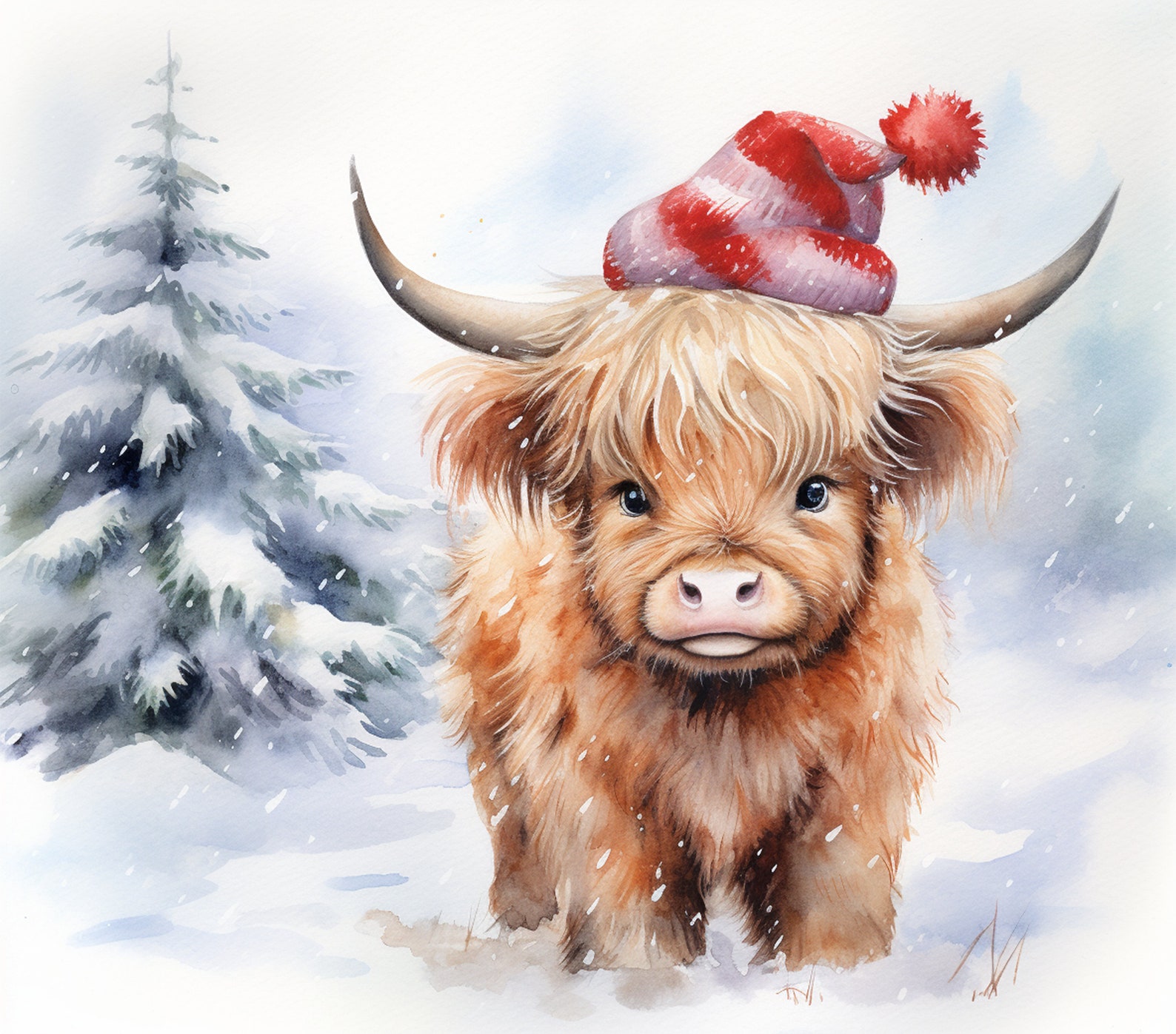 Cross Stitch Christmas Highland Cow 5 PDF Counted Cross Stitch Pattern ...