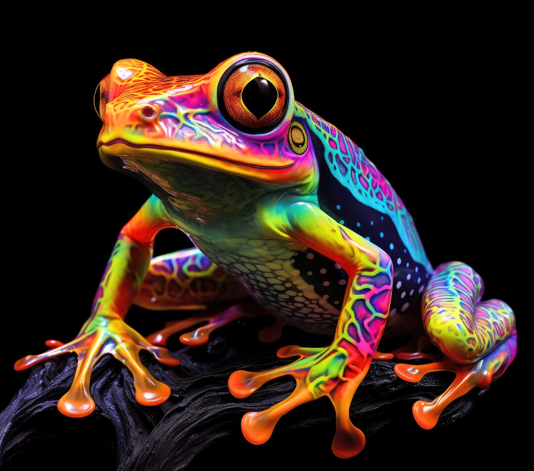 Cross Stitch Wall Decor Neon Frogs #10 PDF Counted Cross Stitch Pattern ...