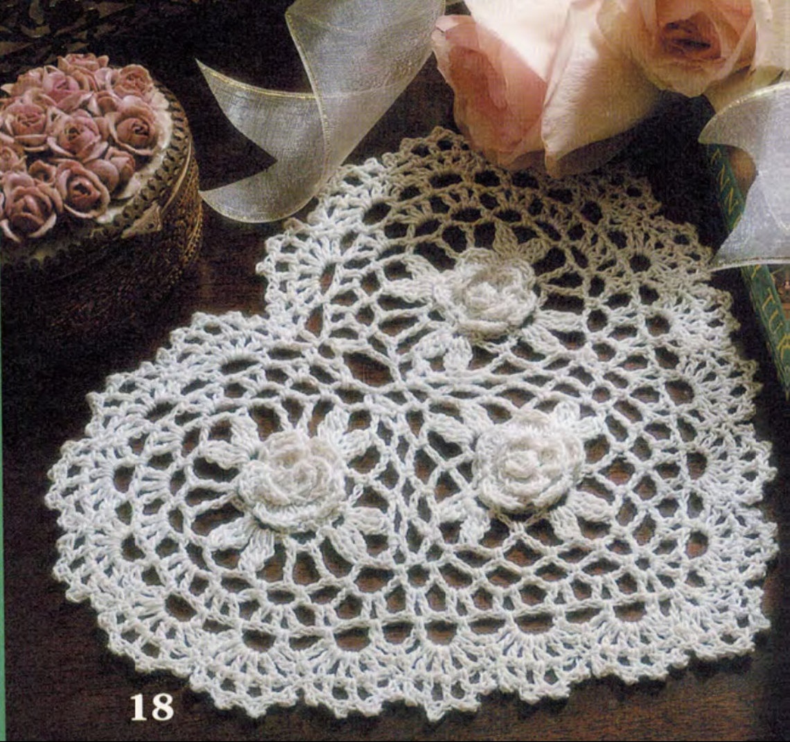 Vintage romancing the Rose Crochet PDF Pattern - Etsy