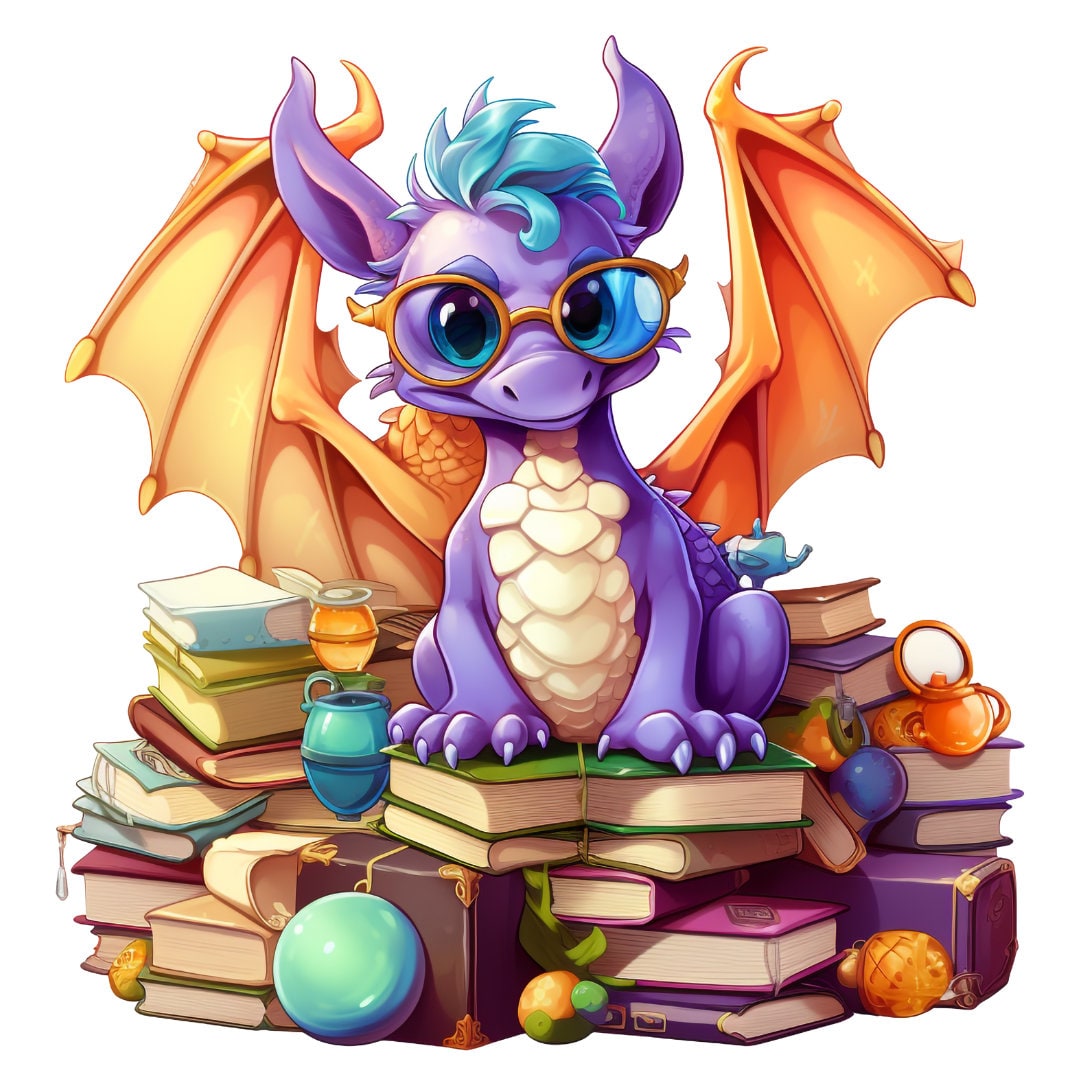 Book Dragon Cross Stitch Pattern, Fantasy Art (PDF Pattern) - Etsy