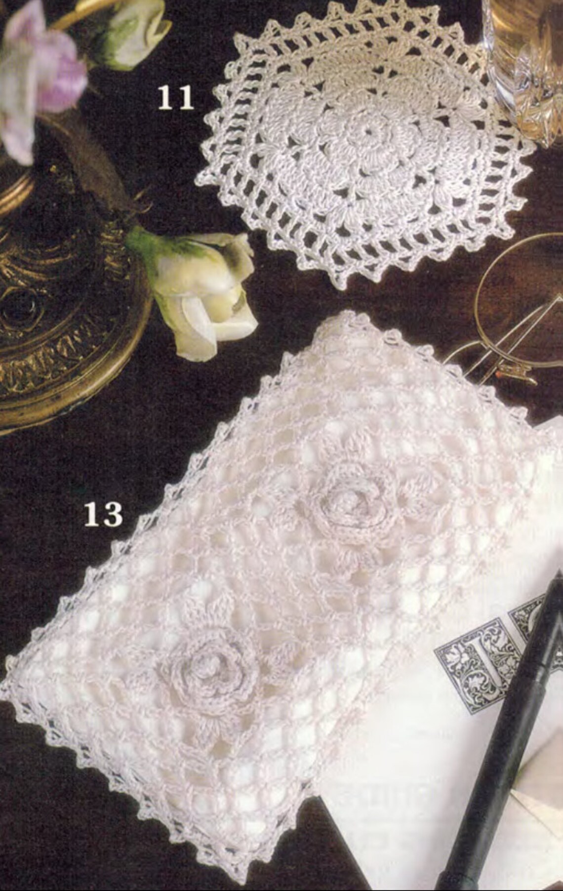 Vintage romancing the Rose Crochet PDF Pattern - Etsy