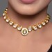 Handcrafted Kundan Necklace Set: Golden Ethnic Jewelry - Etsy