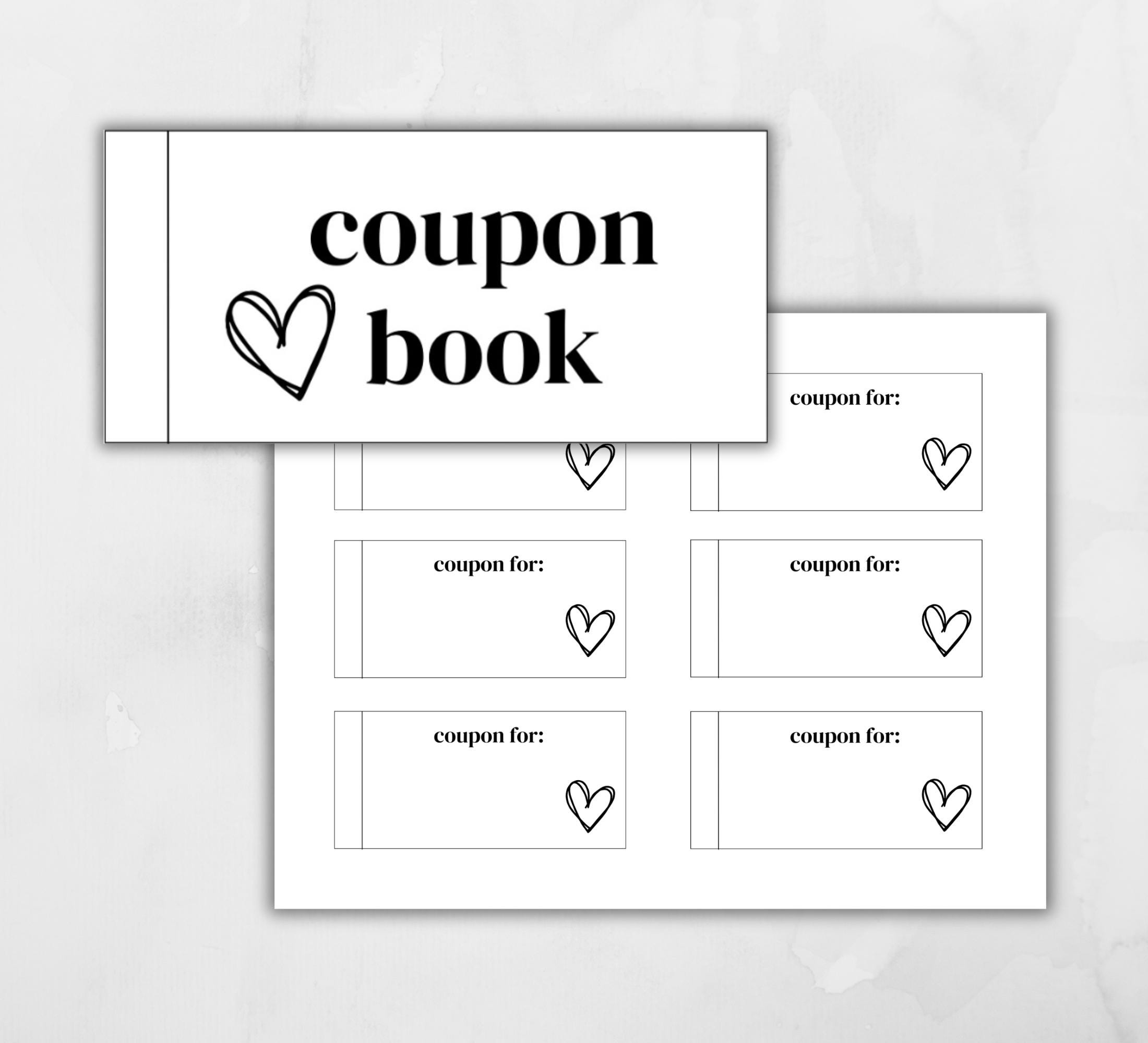 Heart Coupon Book Blank, Coupon Template Gift for Spouse - Etsy