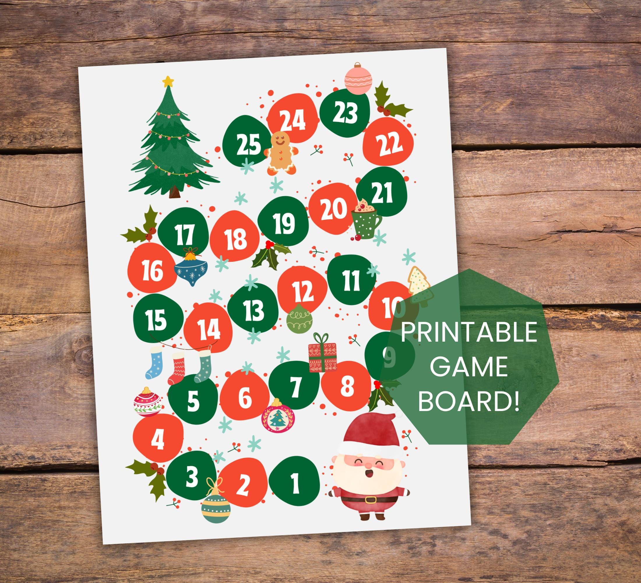 Printable Kids Christmas Game Board - Etsy