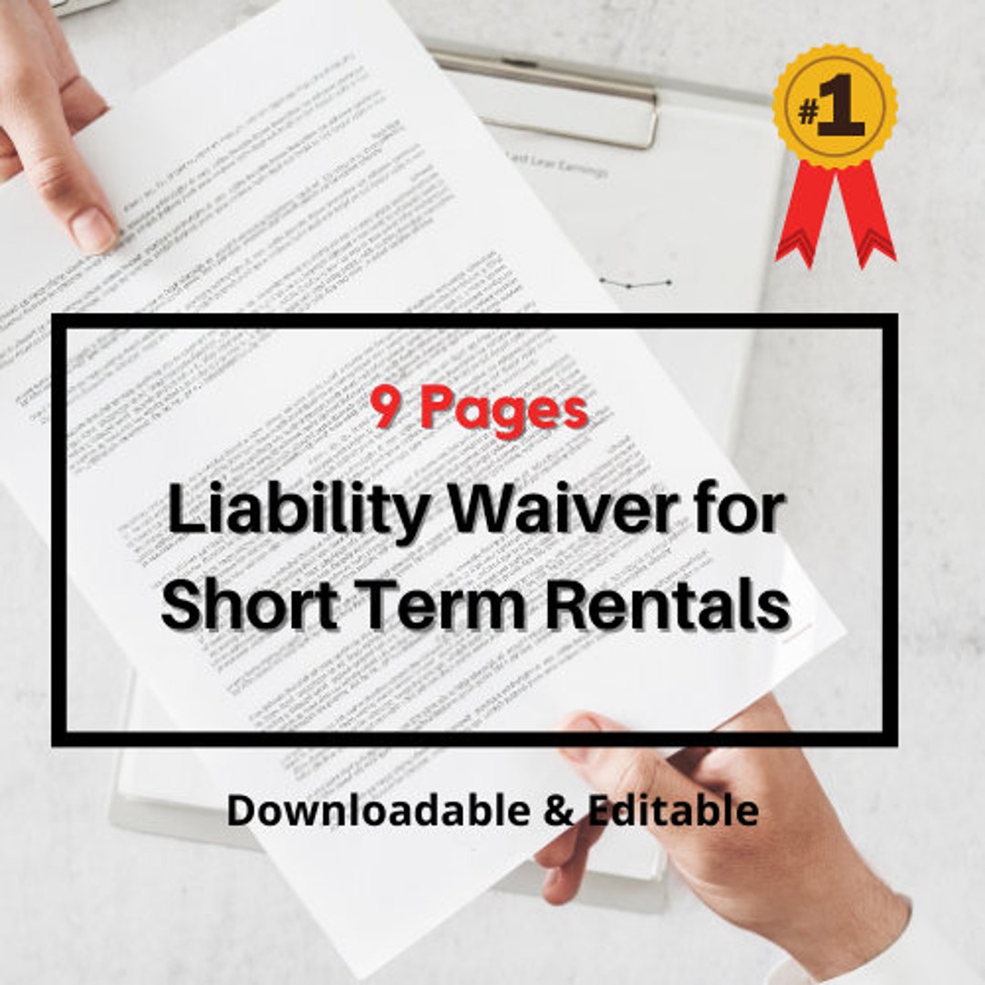Comprehensive Liability Waiver for Short-term Rentals Airbnb, VRBO ...