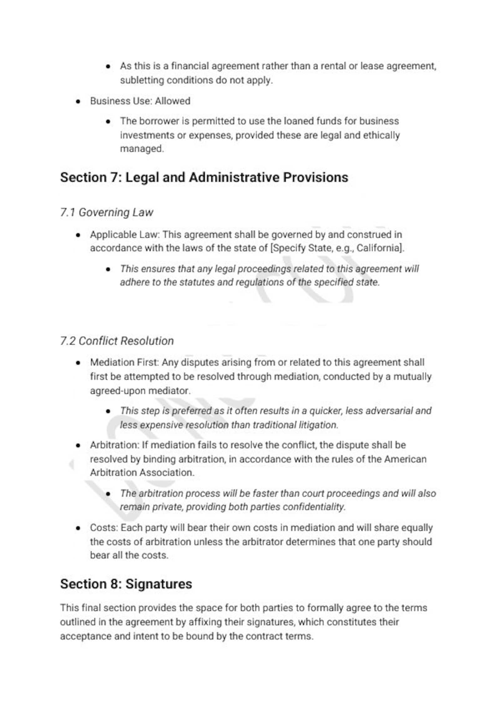 Simple Payment Agreement Contract Template - Etsy