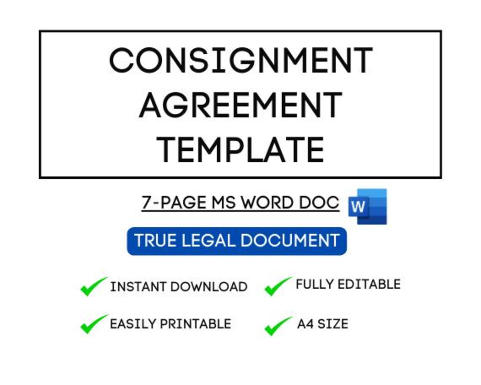 Consignment Agreement Template - Professional and Customizable - Etsy