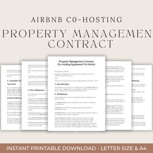 Property Management Contract Template Short Term Reservations Holiday ...