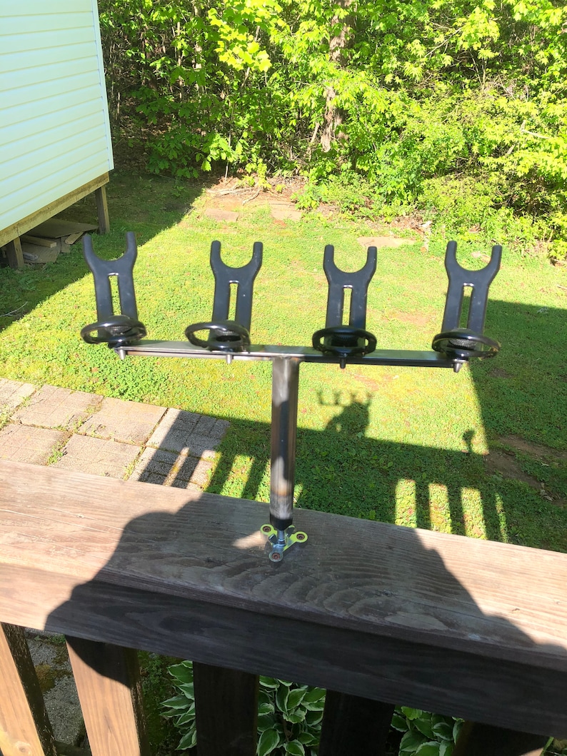4 Rod Holder Drifting Crappie Fishing Spider Rig T-bar. Free Shipping ...