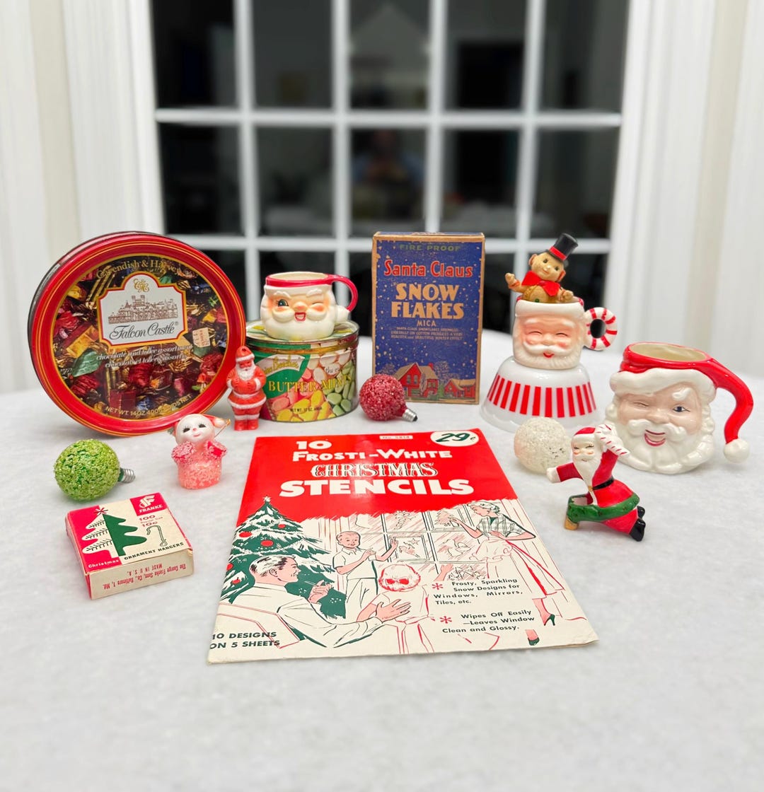 Vintage Santa & Sweets Christmas Decor YOUR CHOICE - Etsy