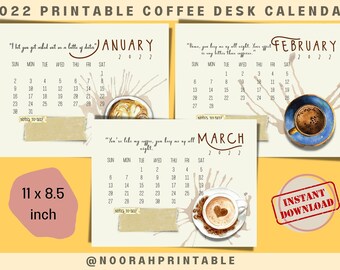 Coffee Desk Calendar - Etsy