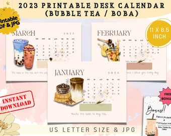 Boba Tea Calendar - Etsy