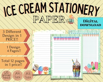 Ice Cream Notepad | Etsy