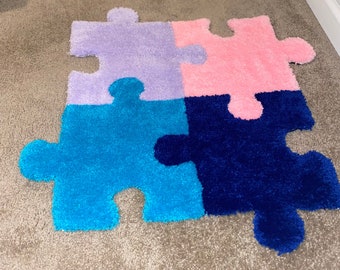 Puzzle Rug | Etsy