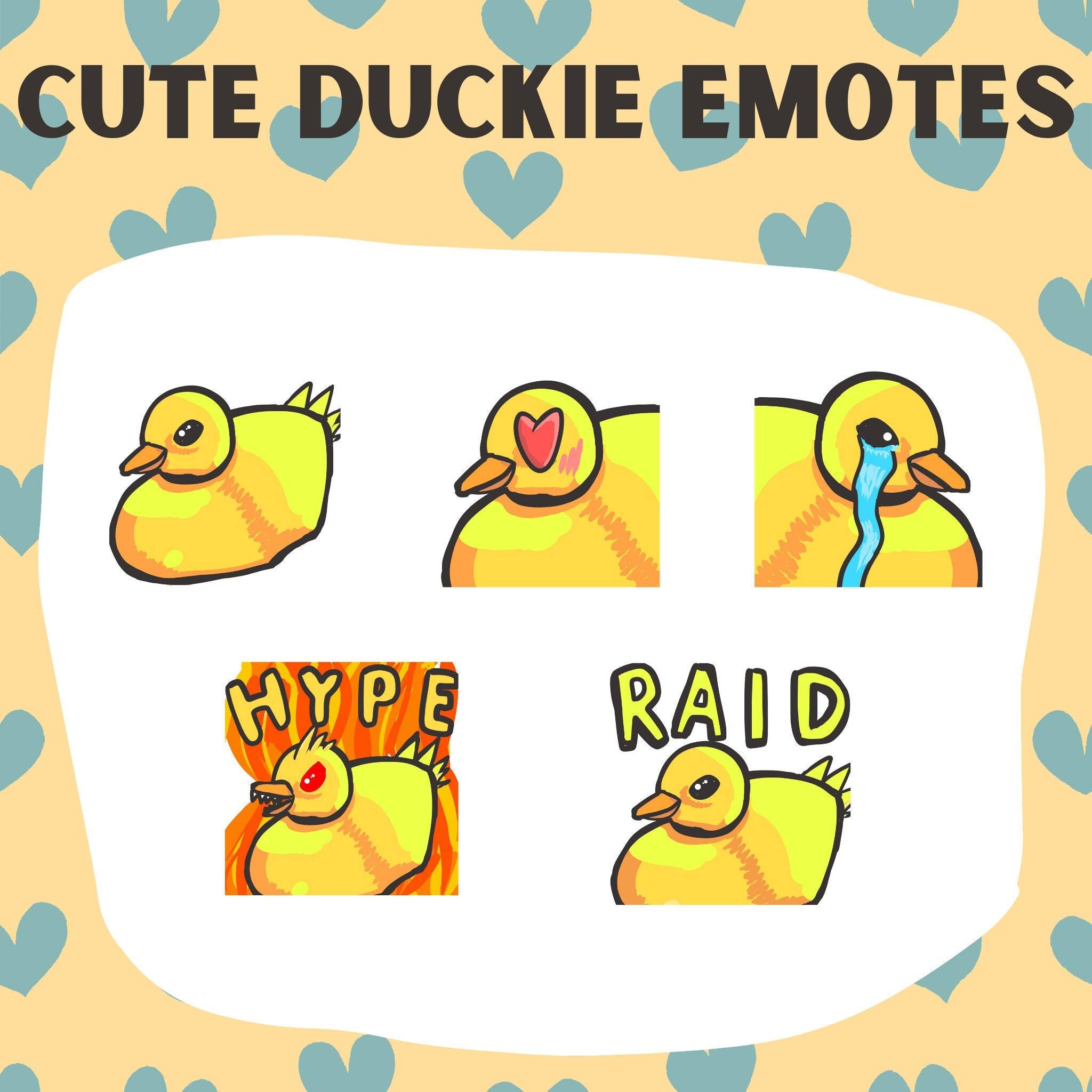 Cute Duck Emotes for Twitch - Etsy