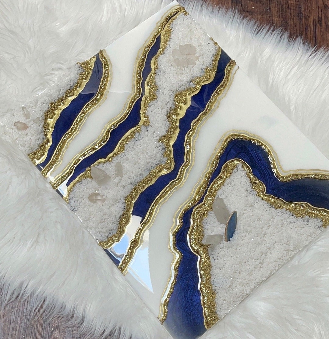Geode Style Resin Painting - Etsy
