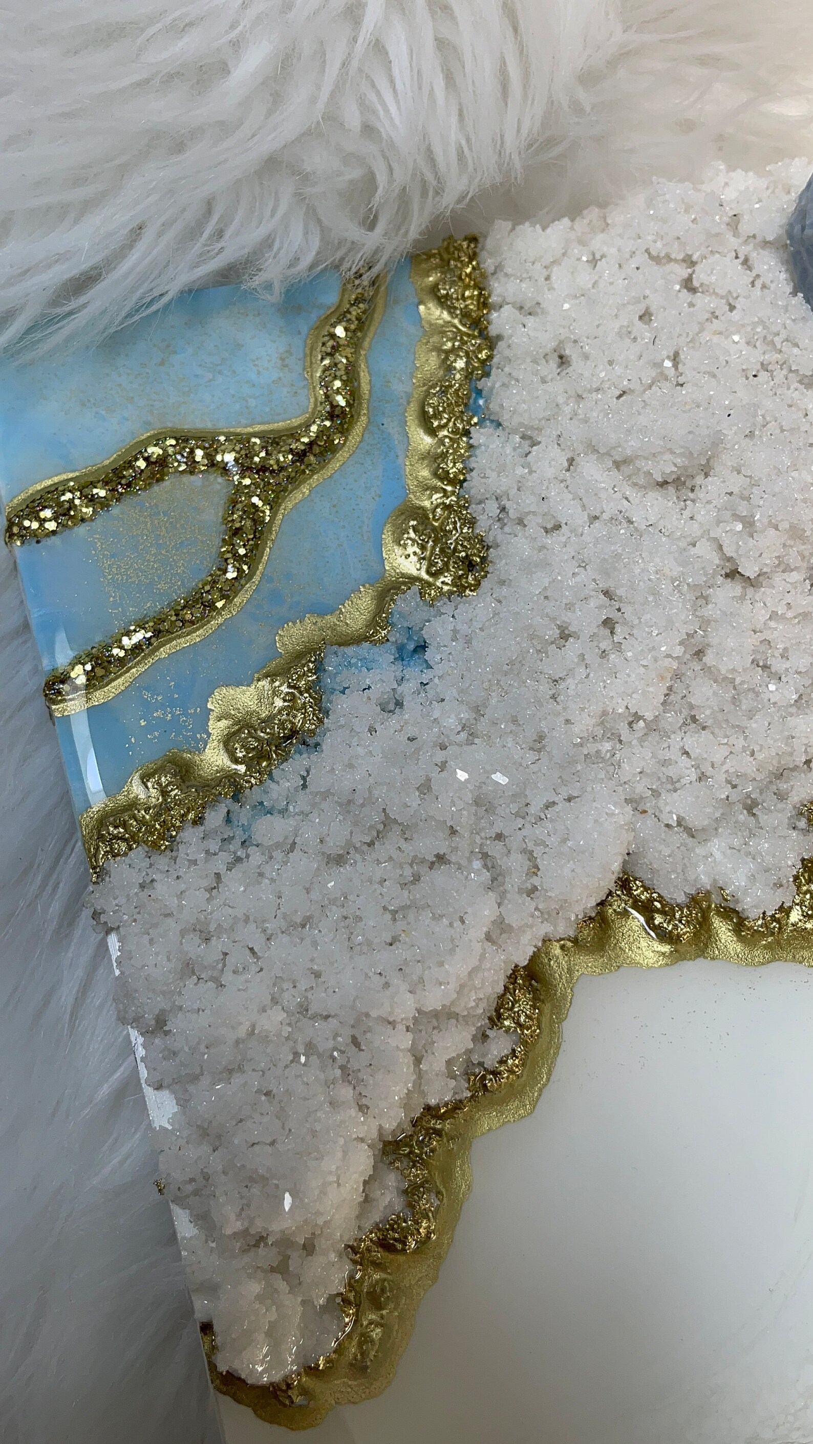 24x12 Decorative Geode Style Resin Art Board on Wood - Etsy