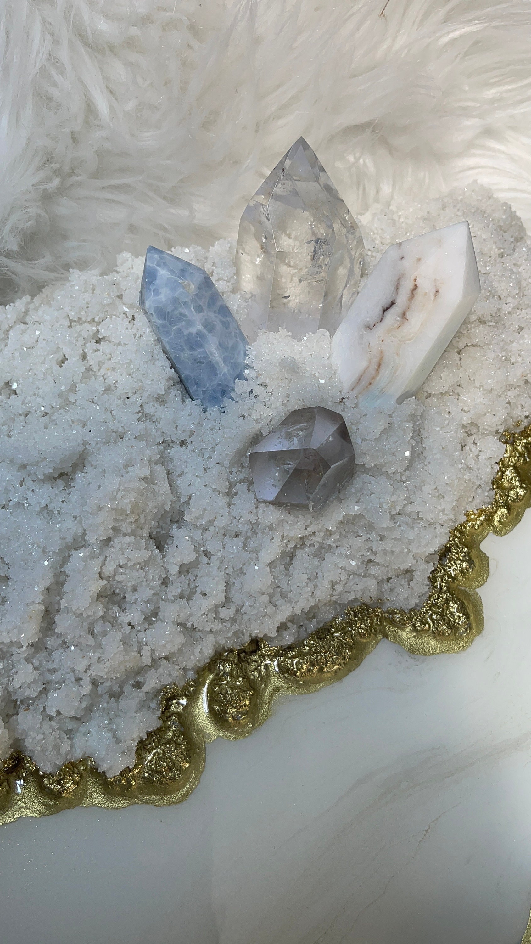 24x12 Decorative Geode Style Resin Art Board on Wood - Etsy