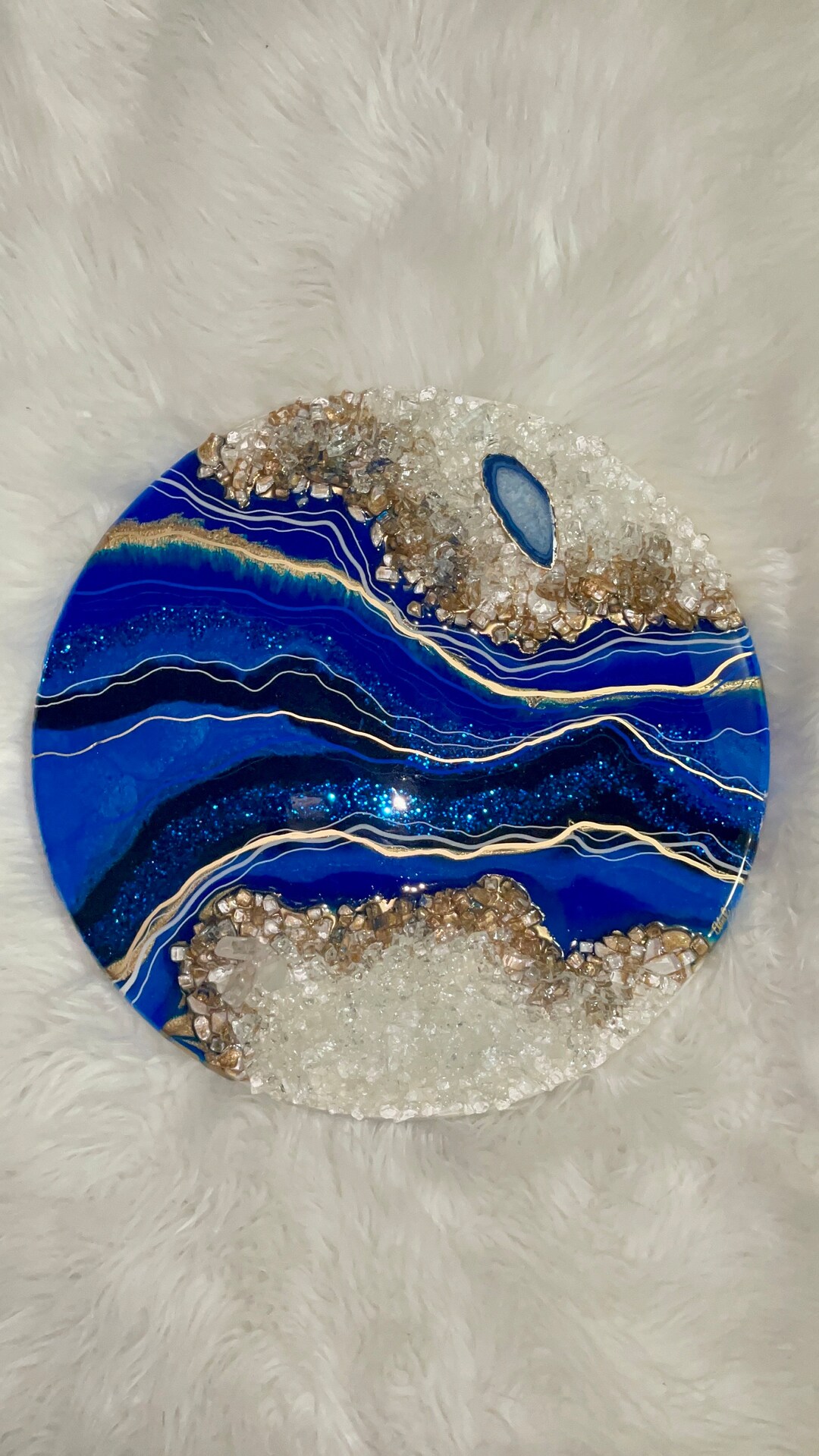 15 Geode Style Resin Decorative Circular Art Board - Etsy