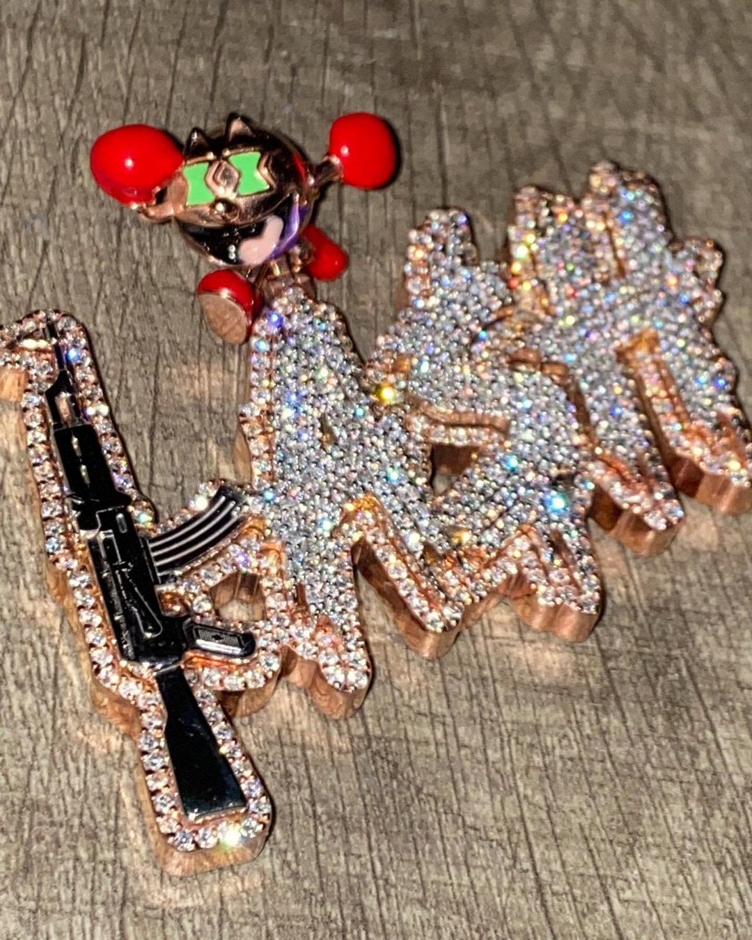 Custom Hand Made Letter Kash With Face Work Pendant 925 - Etsy