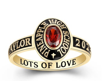 Custom Graduation Ring, Class Ring for High School College University ...