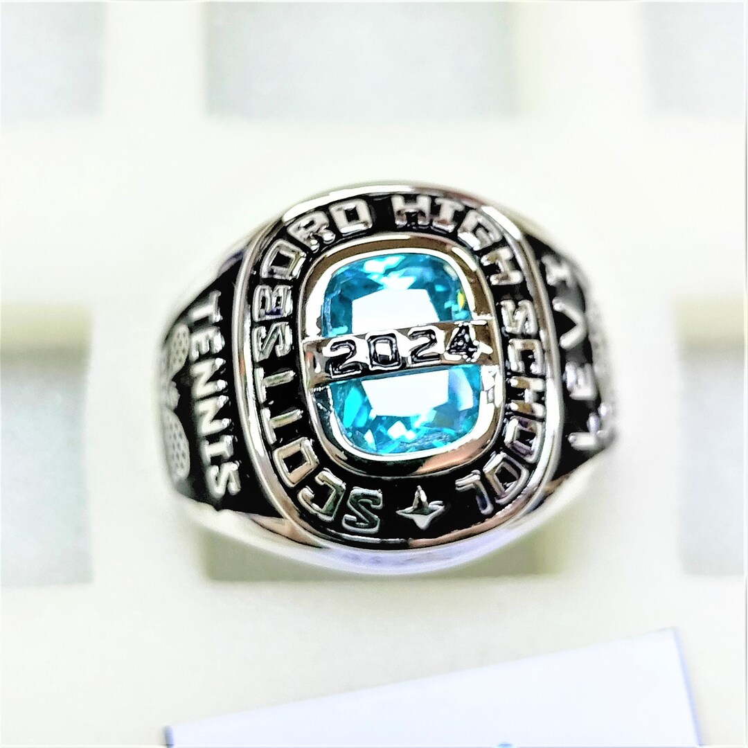 Customized Sterling Silver/10k Gold Men's Class Ring for High School and College-statement Ring ...
