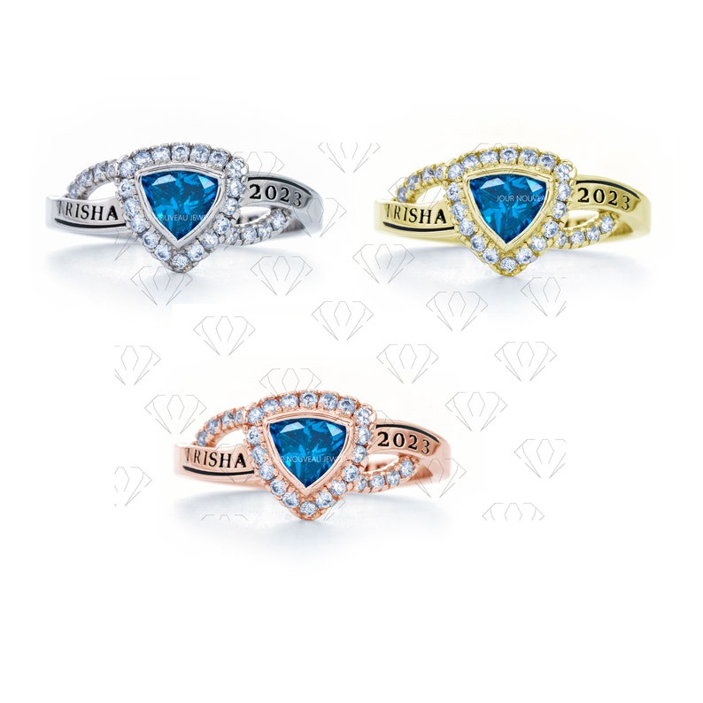 Women's Class Ring Fully Customized for High School and - Etsy