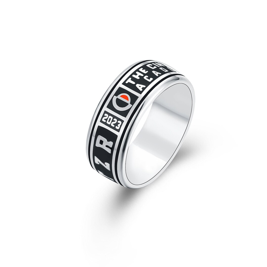 Fully Personalized Sterling Silver College Band Class Ring, High School ...