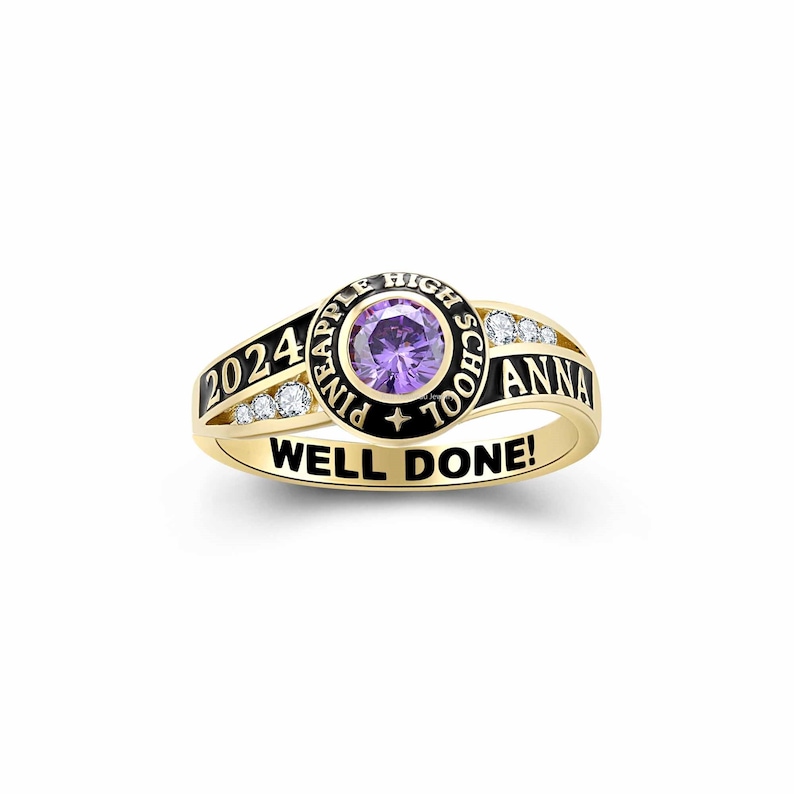 Women's Class Ring Custom Made for High Shcool and College - Etsy
