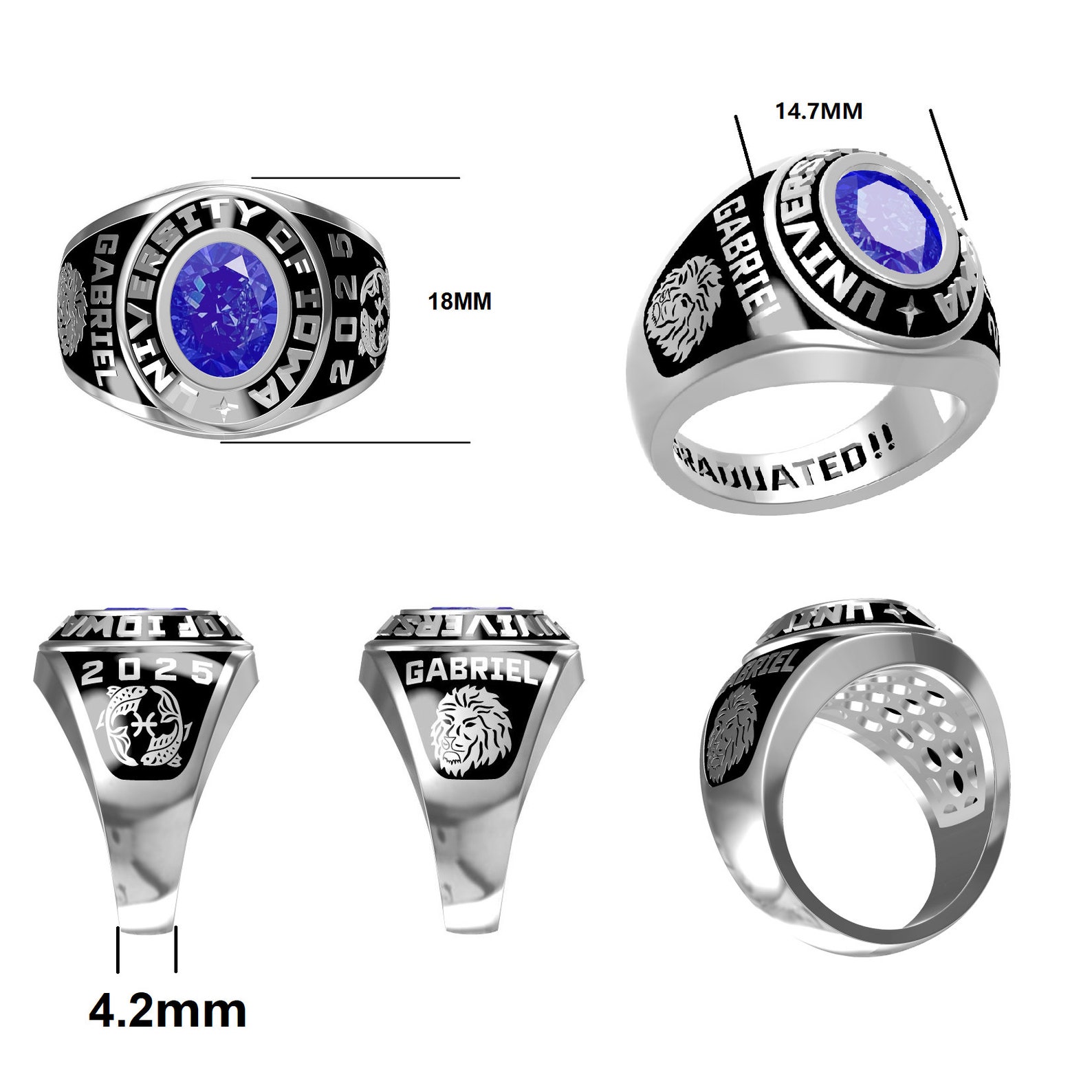 Best Valuecustomizable Class Rings for Men High School - Etsy