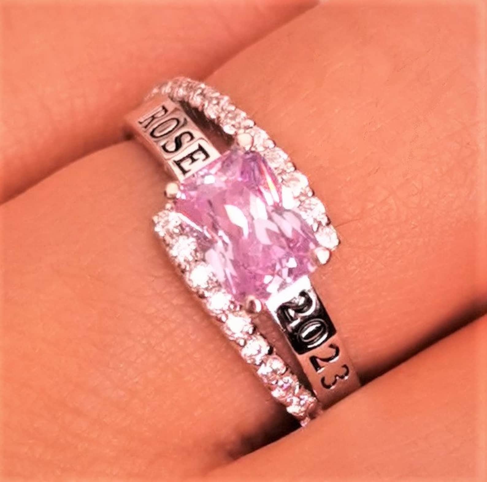 Customizable Class Ring for Women College and High School - Etsy