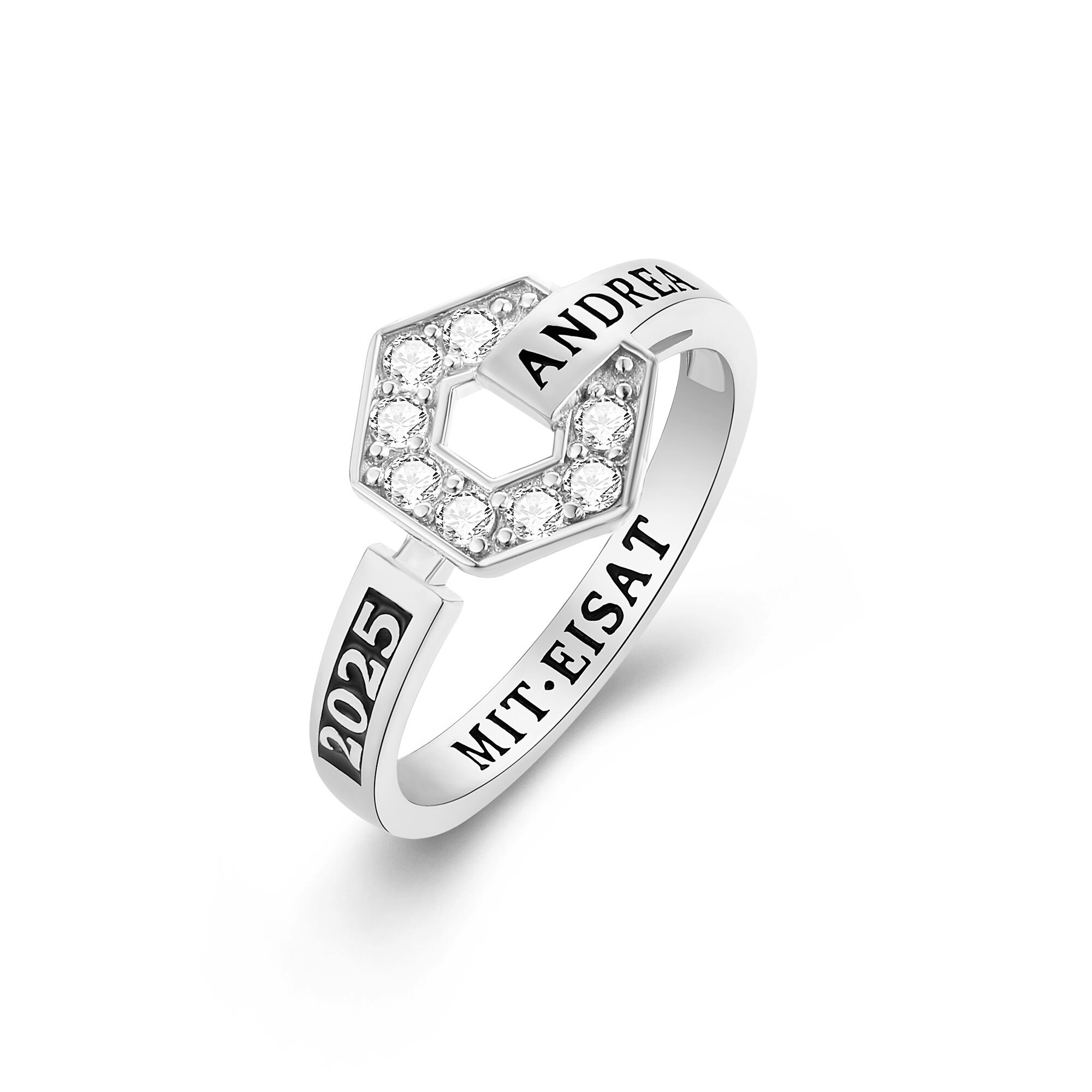 Women's Customized Class Ring for High School and College | Etsy