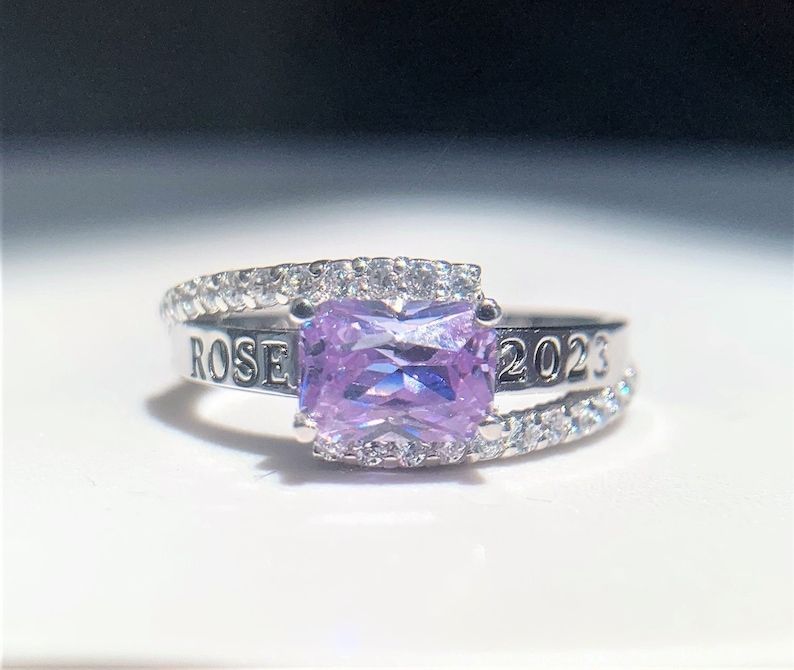 Customizable Class Ring for Women College and High School - Etsy