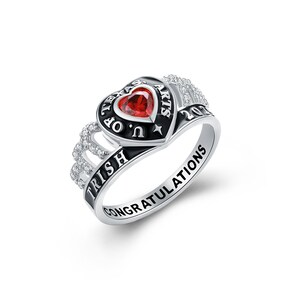 Women's Customized Class Ring for High School and College , Sterling ...