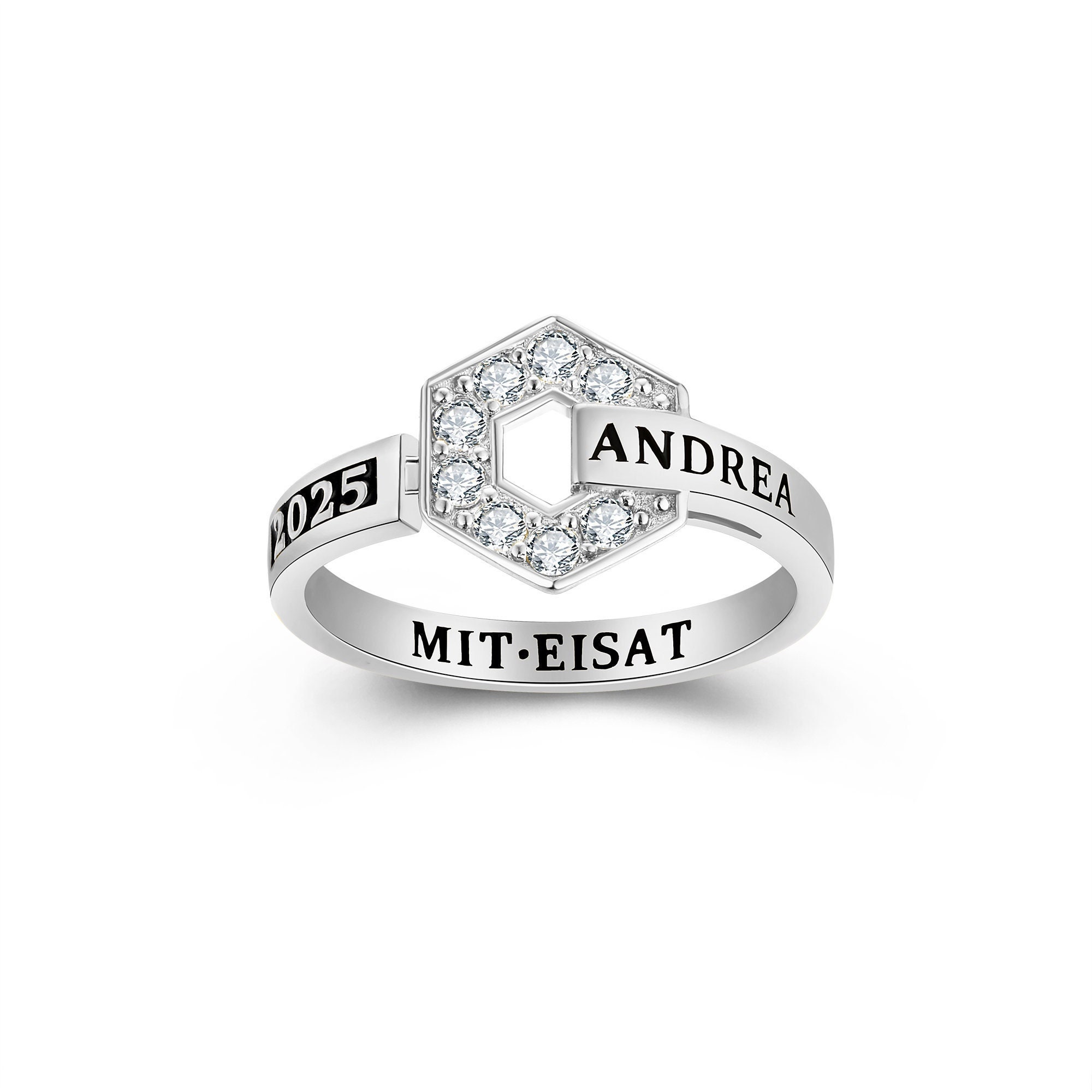 Women's Customized Class Ring for High School and College | Etsy