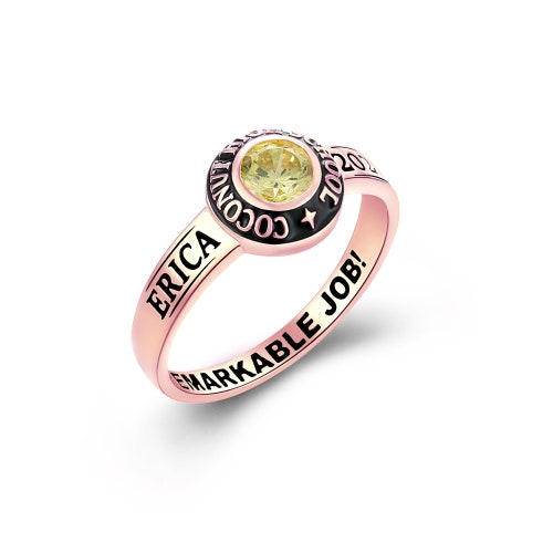 Women's Class Ring Fully Customized for High School and - Etsy