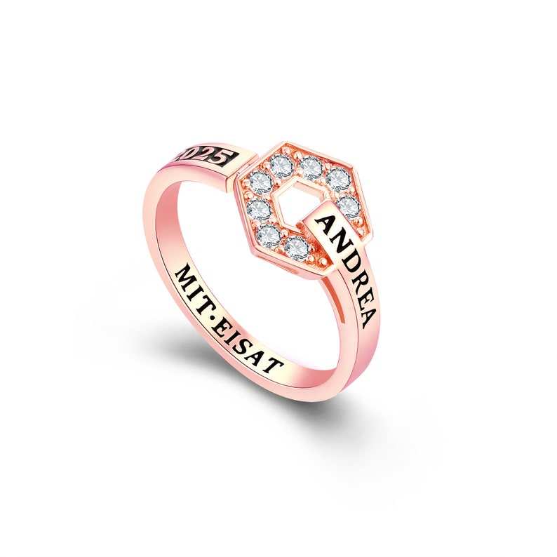 Women's Customized Class Ring for High School and College - Etsy