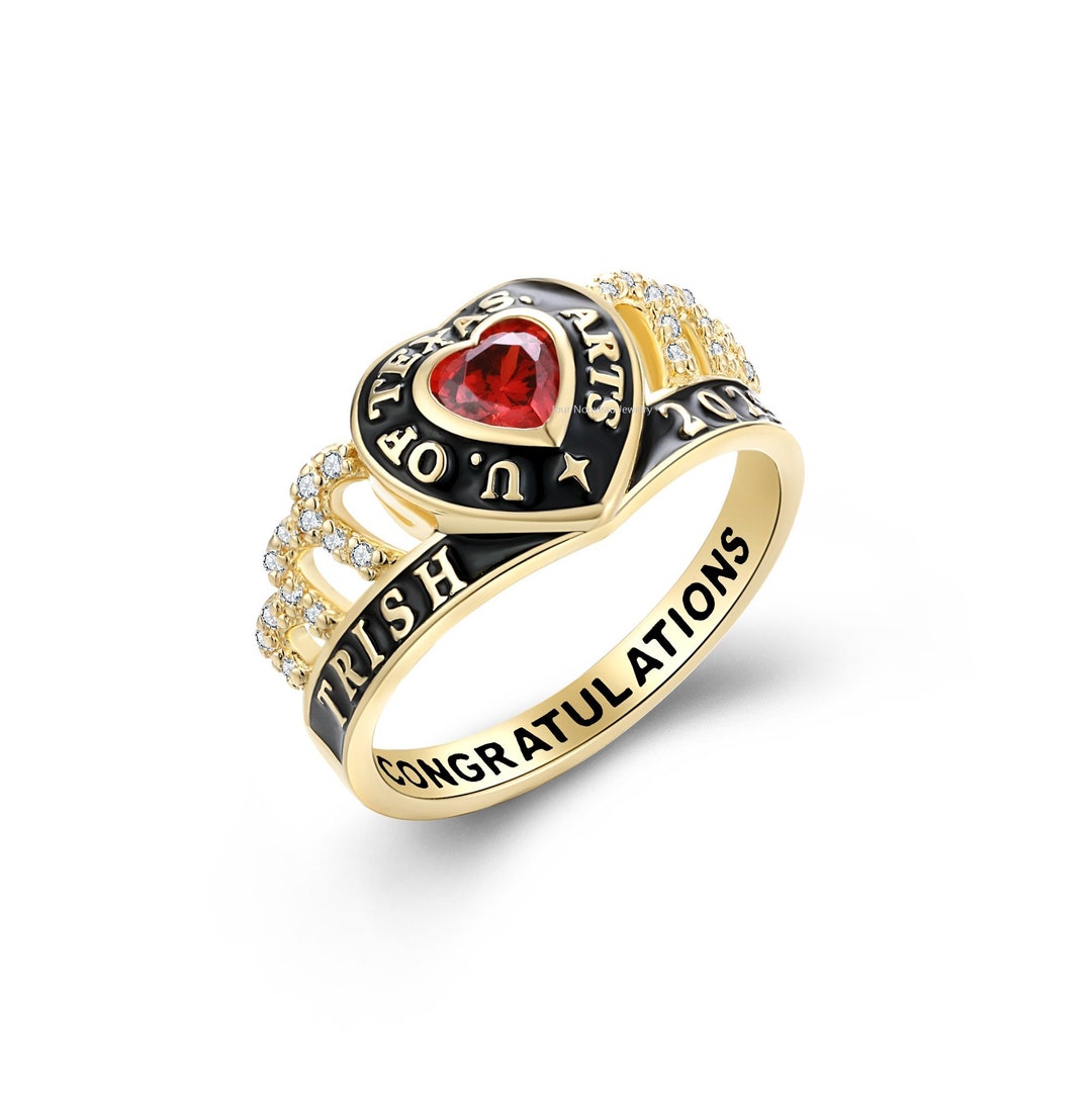 Women's Customized Class Ring for High School and College - Etsy