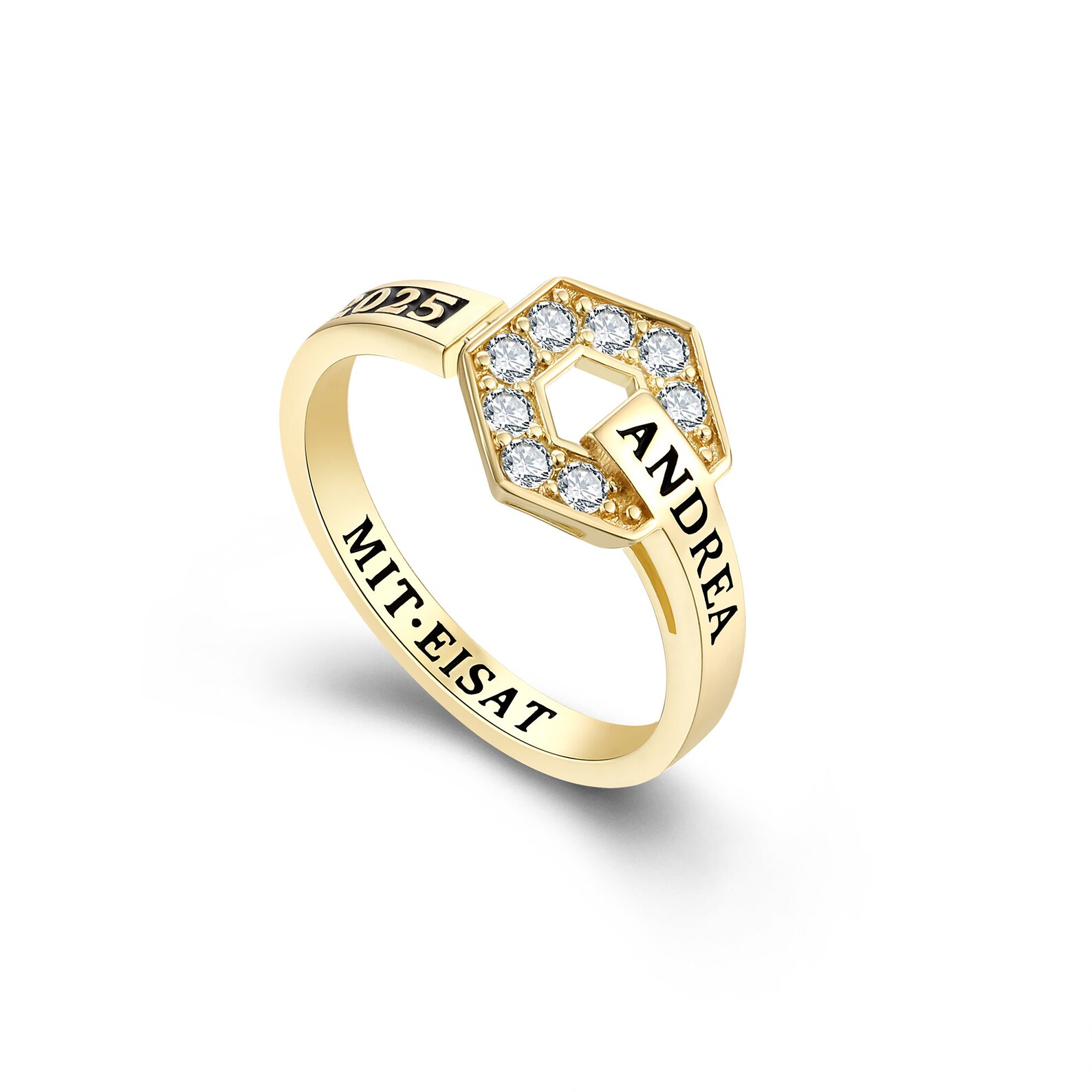 Women's Customized Class Ring for High School and College | Etsy