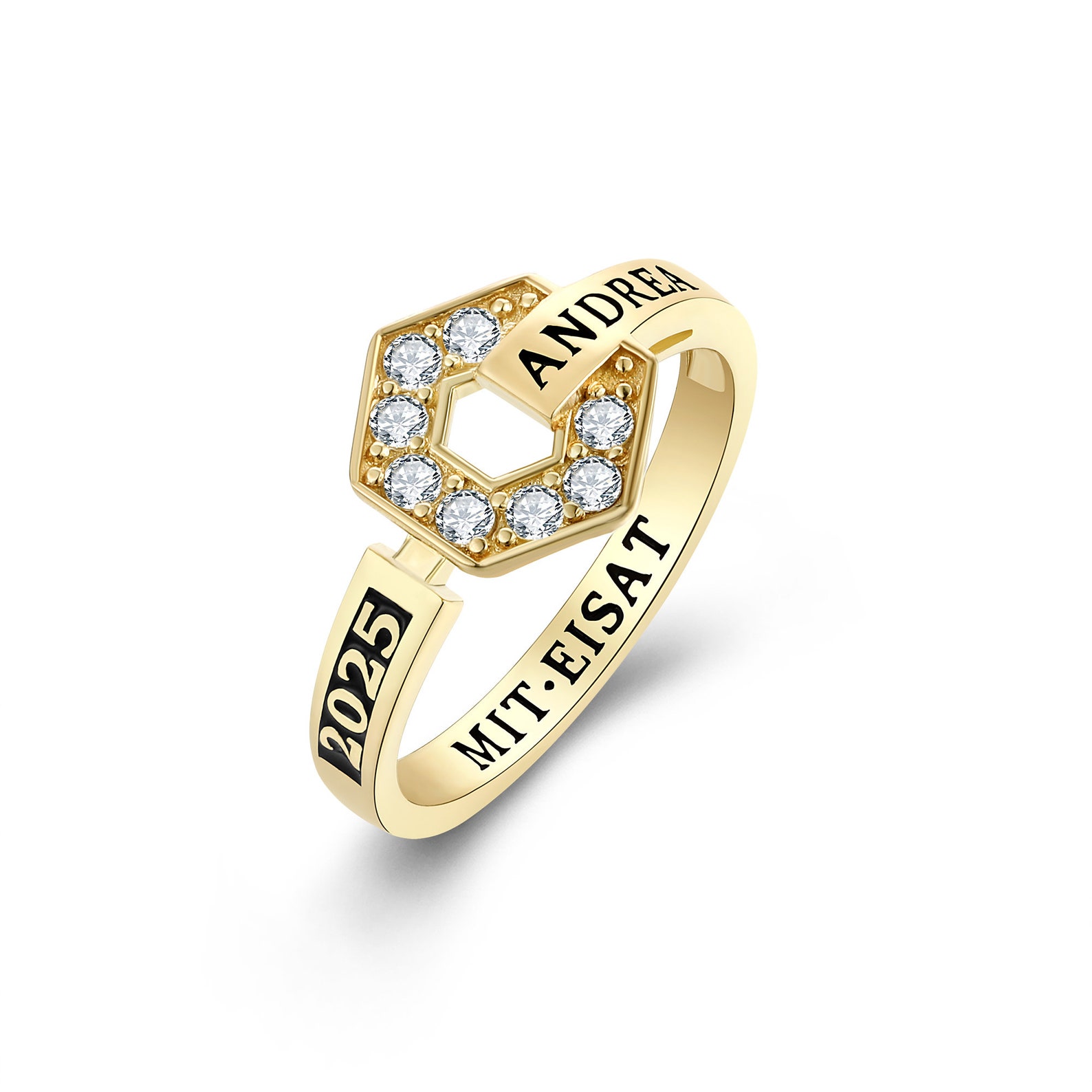 Women's Customized Class Ring for High School and College | Etsy