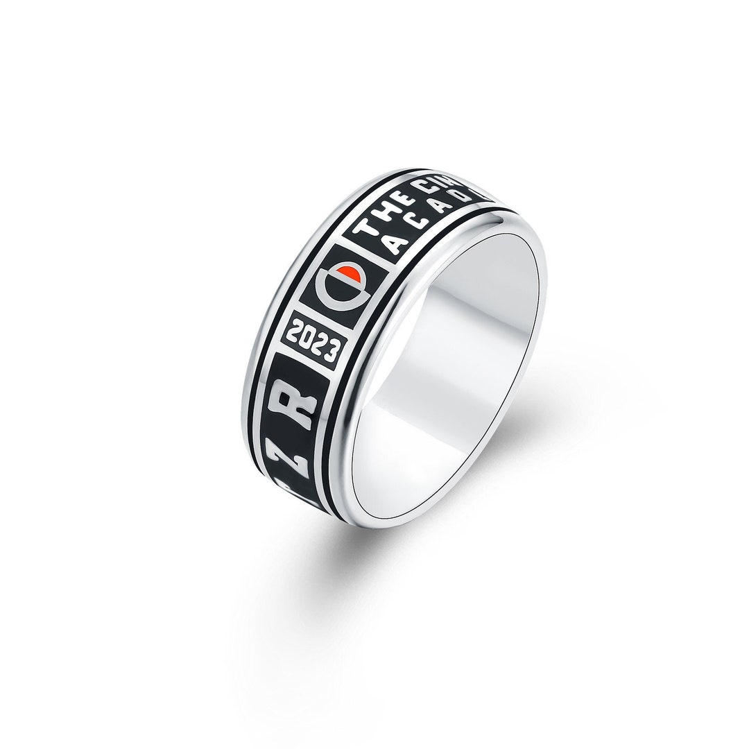 Fully Personalized Sterling Silver College Band Class Ring, High School ...
