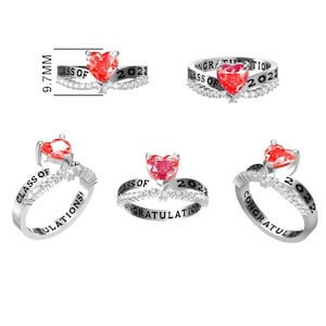 Customized Class Ring for Women,graduation Ring, College Ring, Sterling ...