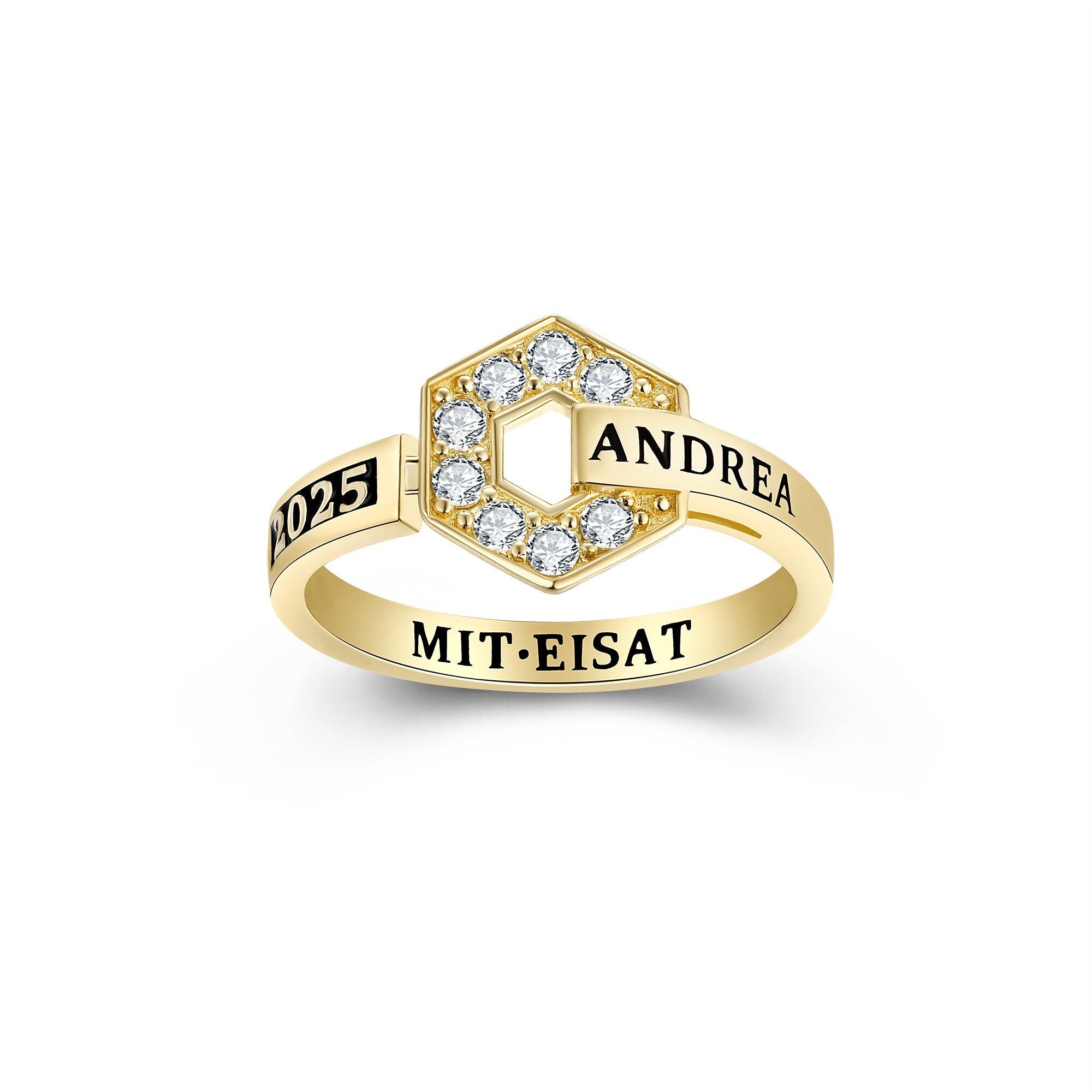 Women's Customized Class Ring for High School and College | Etsy