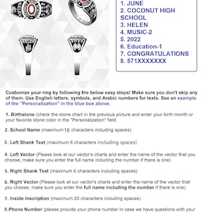 Women's Class Ring Custom-made for High School, College, University ...