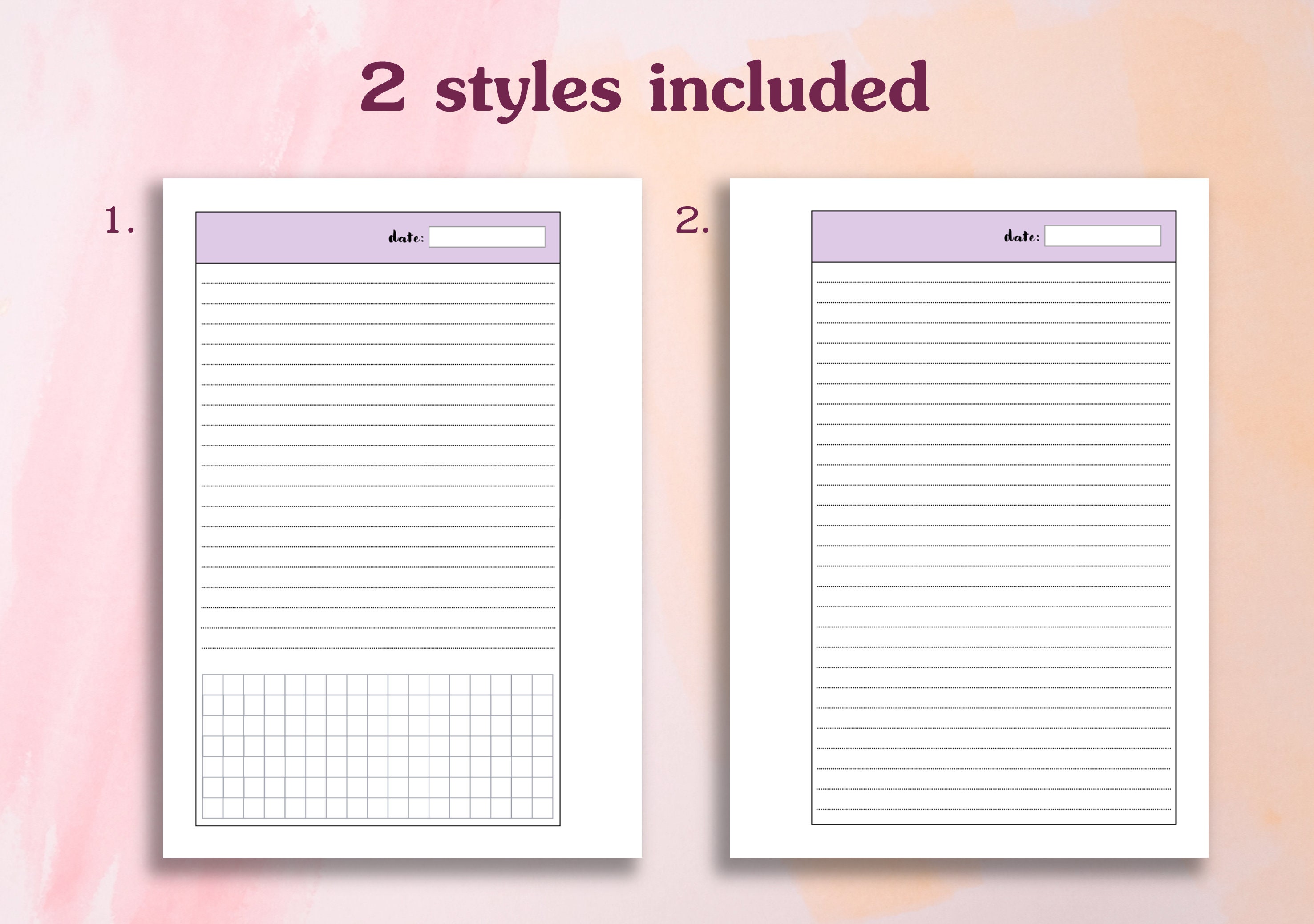 A5 Sized Personal Note-taking Template Instant Digital Download - Etsy