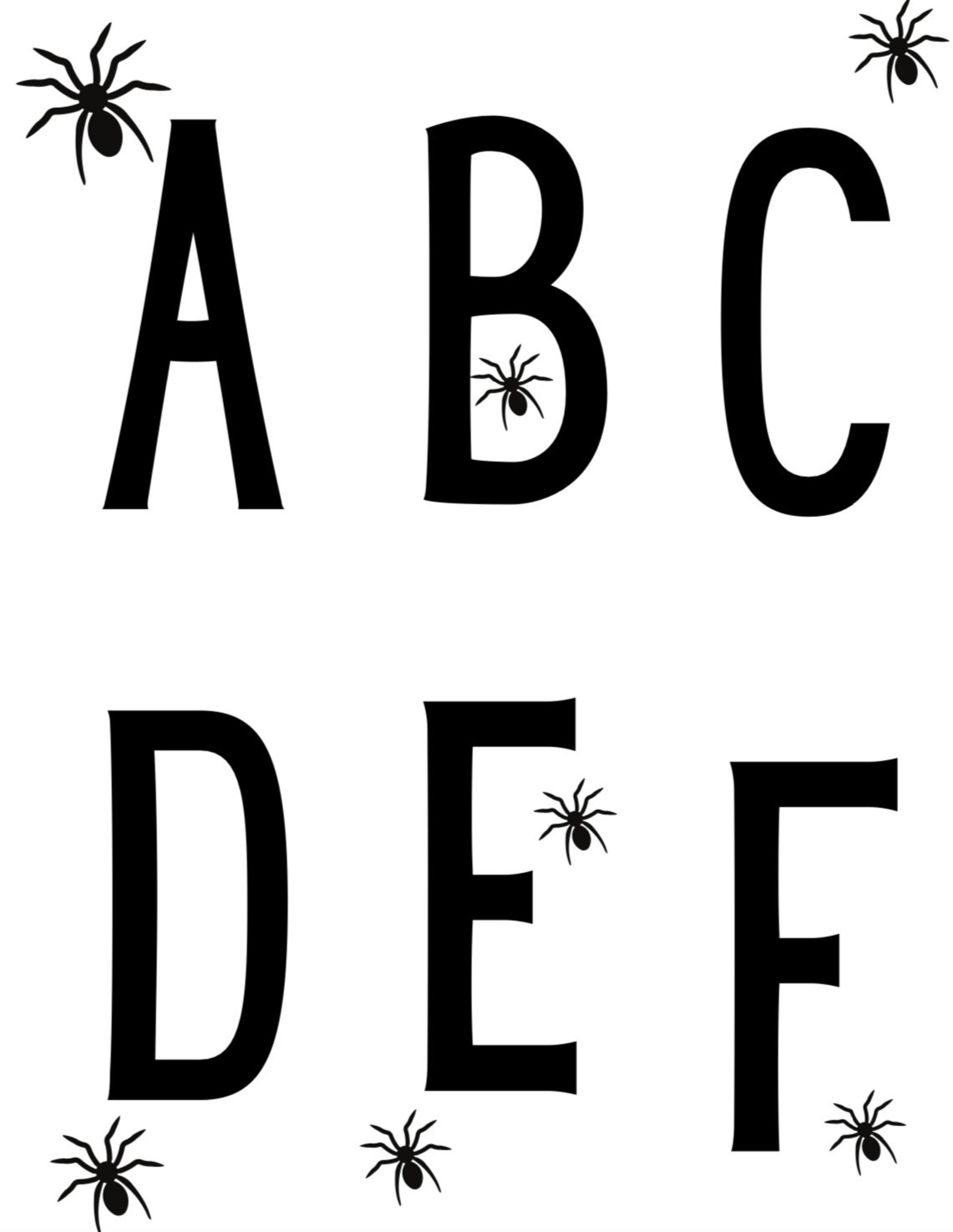 Spider Alphabet Printable | Etsy